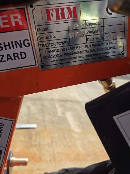 FHM sickle bar boom mower 3pt mount- model BRM 120 - Kaufman Realty ...