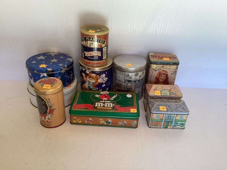 Assortment of Collectible Tins - Kaufman Realty & Auctions