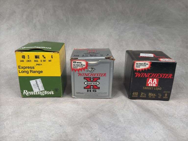 Remington Express Long Range 410Ga, Winchester 410Ga, and Winchester ...