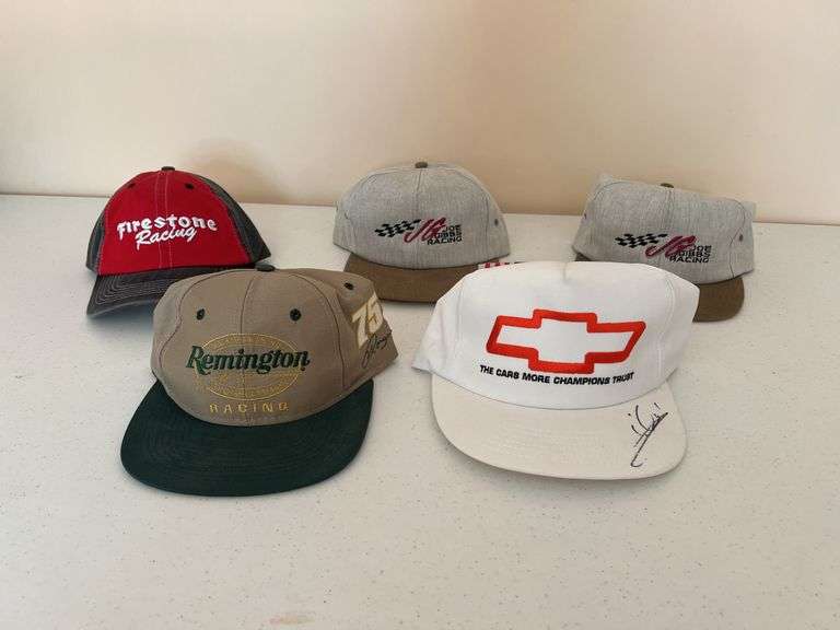 (5) various racing hats - Kaufman Realty & Auctions