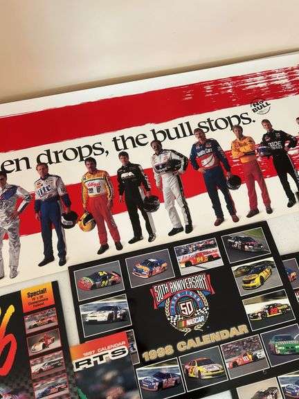 Nascar poster & 7 calendars - Kaufman Realty & Auctions