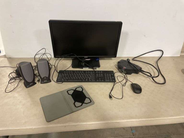 Dell computer, keyboard, mouse, Dell speakers, power cord & misc ...