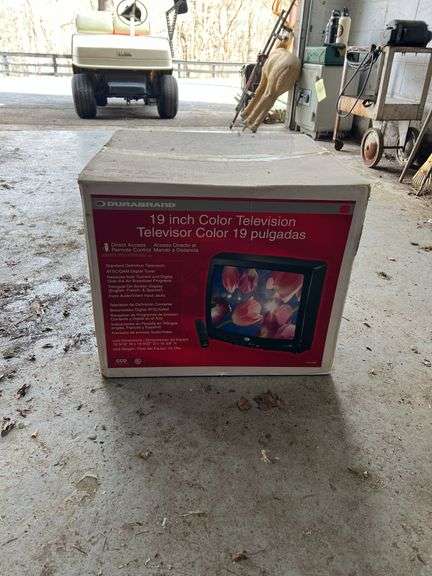 19" color tv- new in box - Kaufman Realty & Auctions