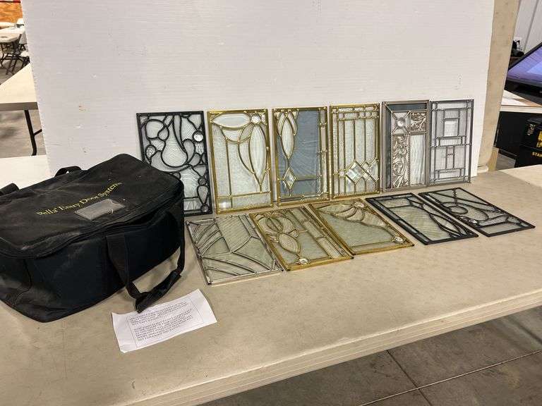 Misc glass panels- 8 3/4"x 14" - Kaufman Realty & Auctions