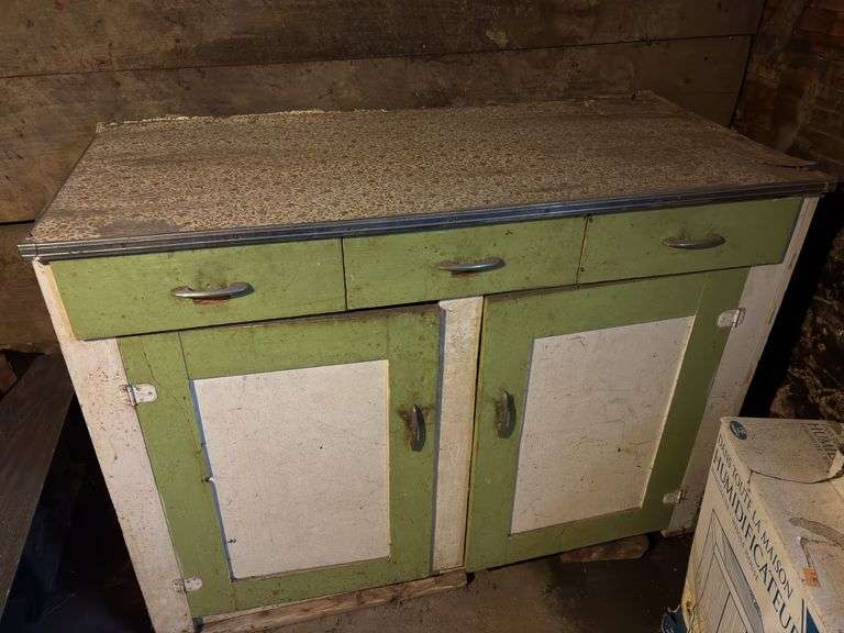 Vintage cupboard size 24”d 51”w 74” high - Kaufman Realty & Auctions