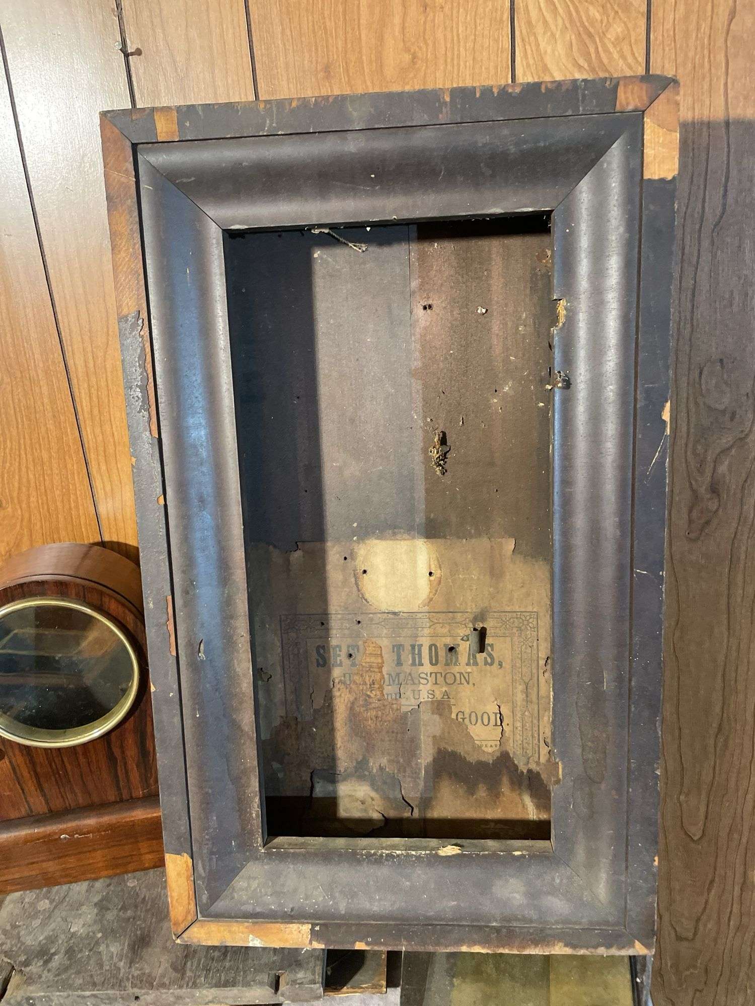 Large lot of clock pieces & parts including clock cases, wooden pieces ...