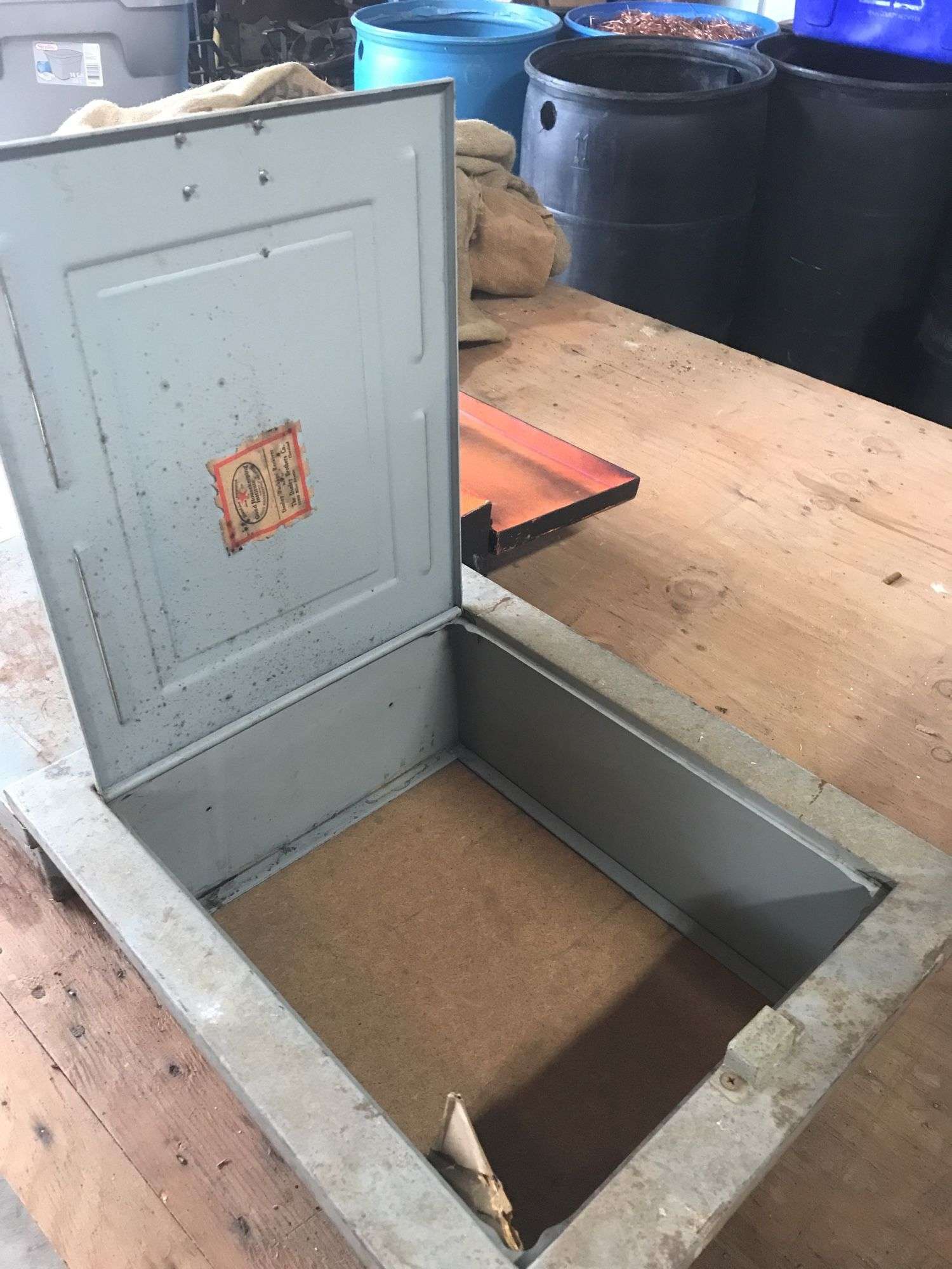 3 Metal storage boxes, one is for a tractor bolt on - Kaufman Realty ...