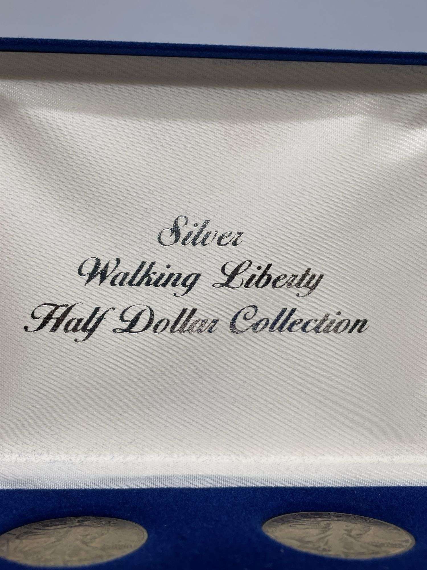 (5) Walking Liberty Halves In Case - Kaufman Realty & Auctions