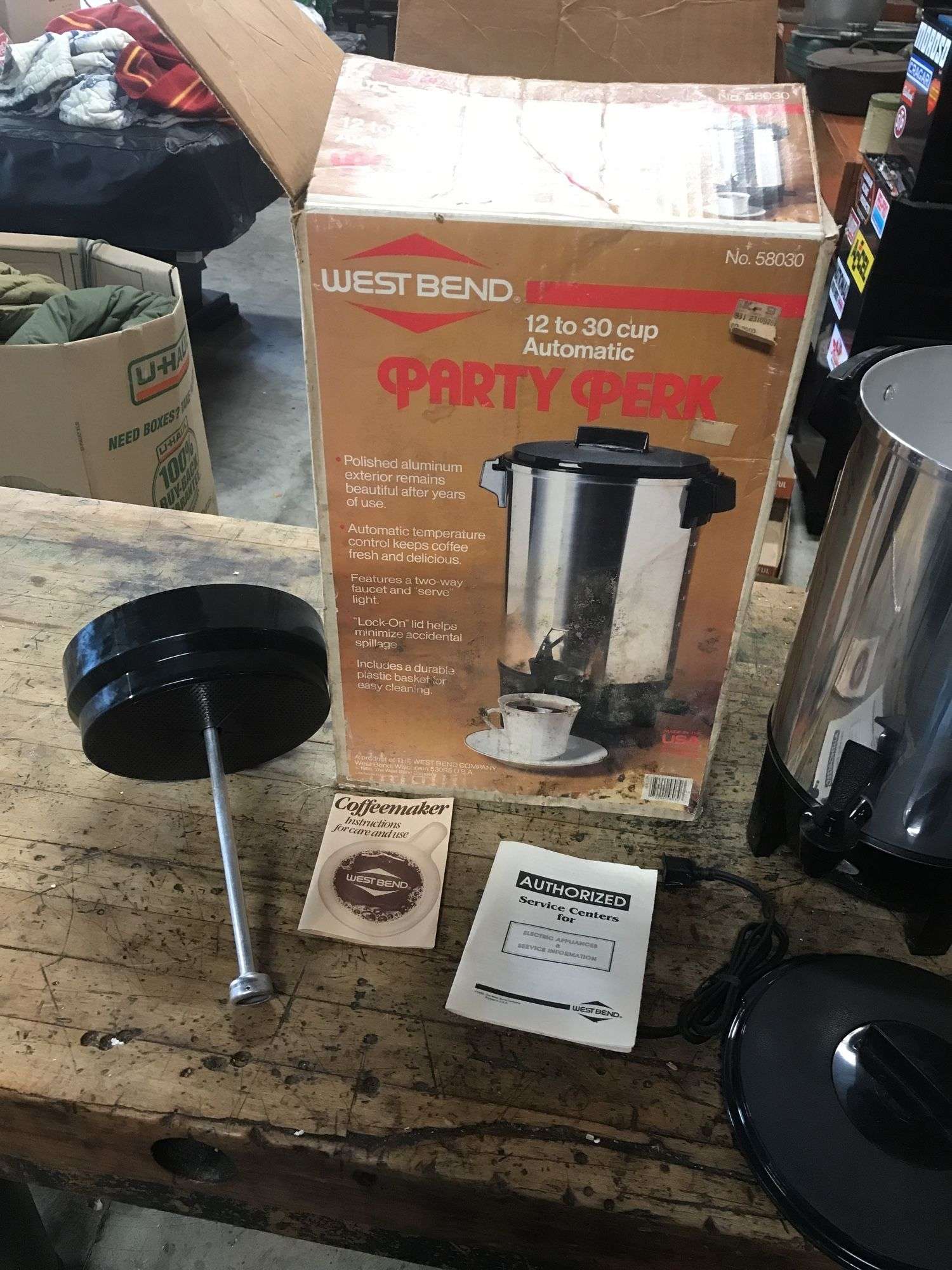 Vintage West Bend Party Perk Coffee Pot - Kaufman Realty & Auctions