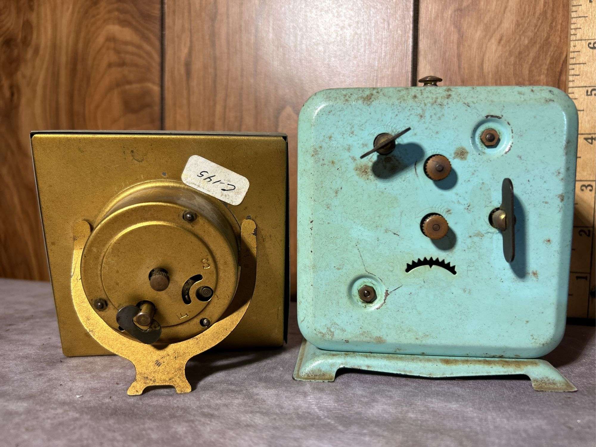 (4) antique alarm clocks - (3) Lux clock manuf. and The Ingraham co ...
