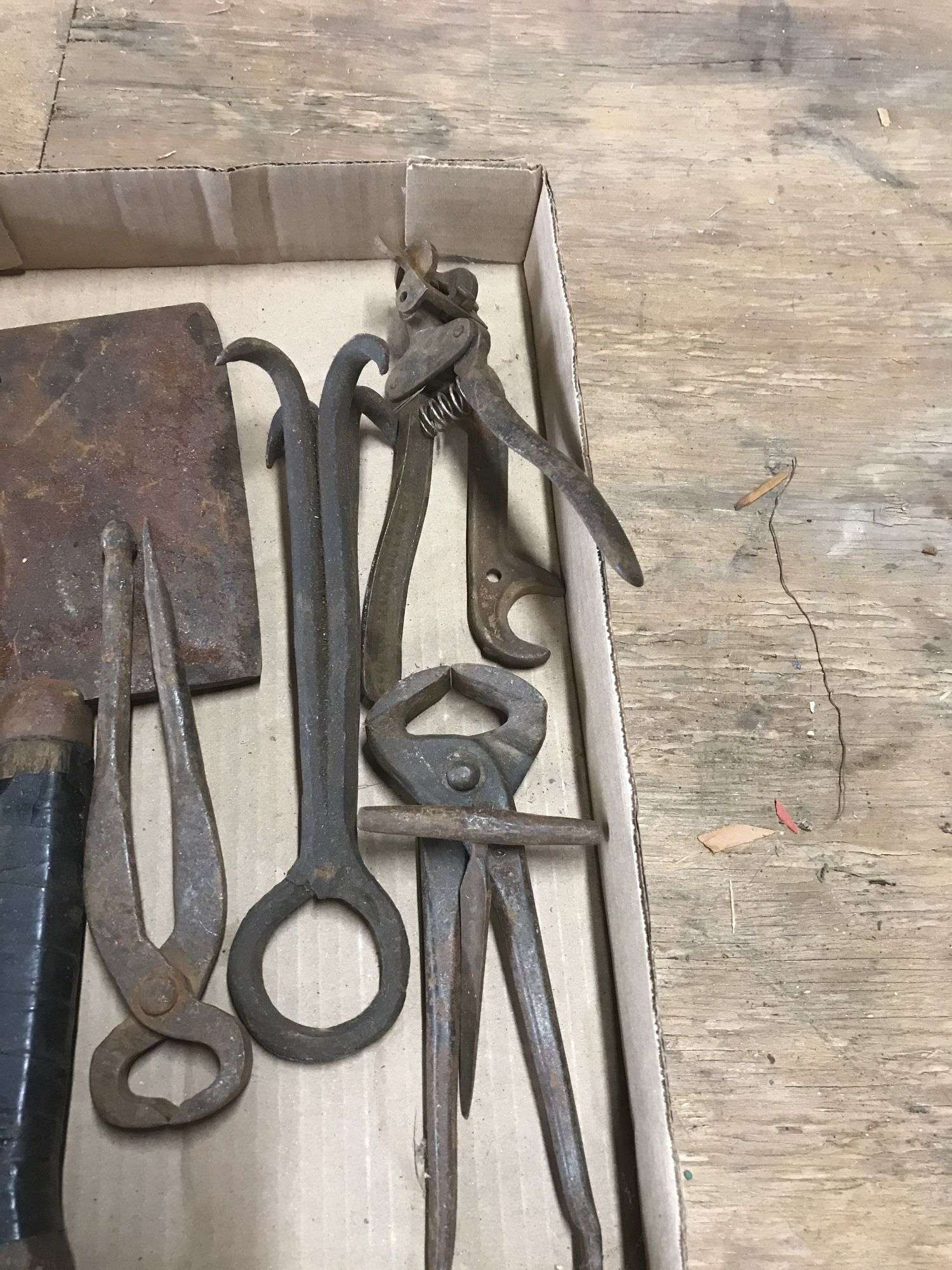 Antique Tools, Meat Cleaver, Hanging Hook, Nippers Salsa - Kaufman ...