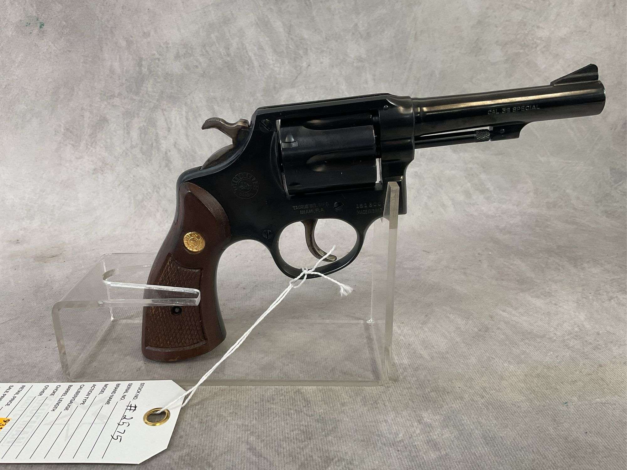 TAURUS .38 Special Revolver Serial# 1813001 - Kaufman Realty & Auctions