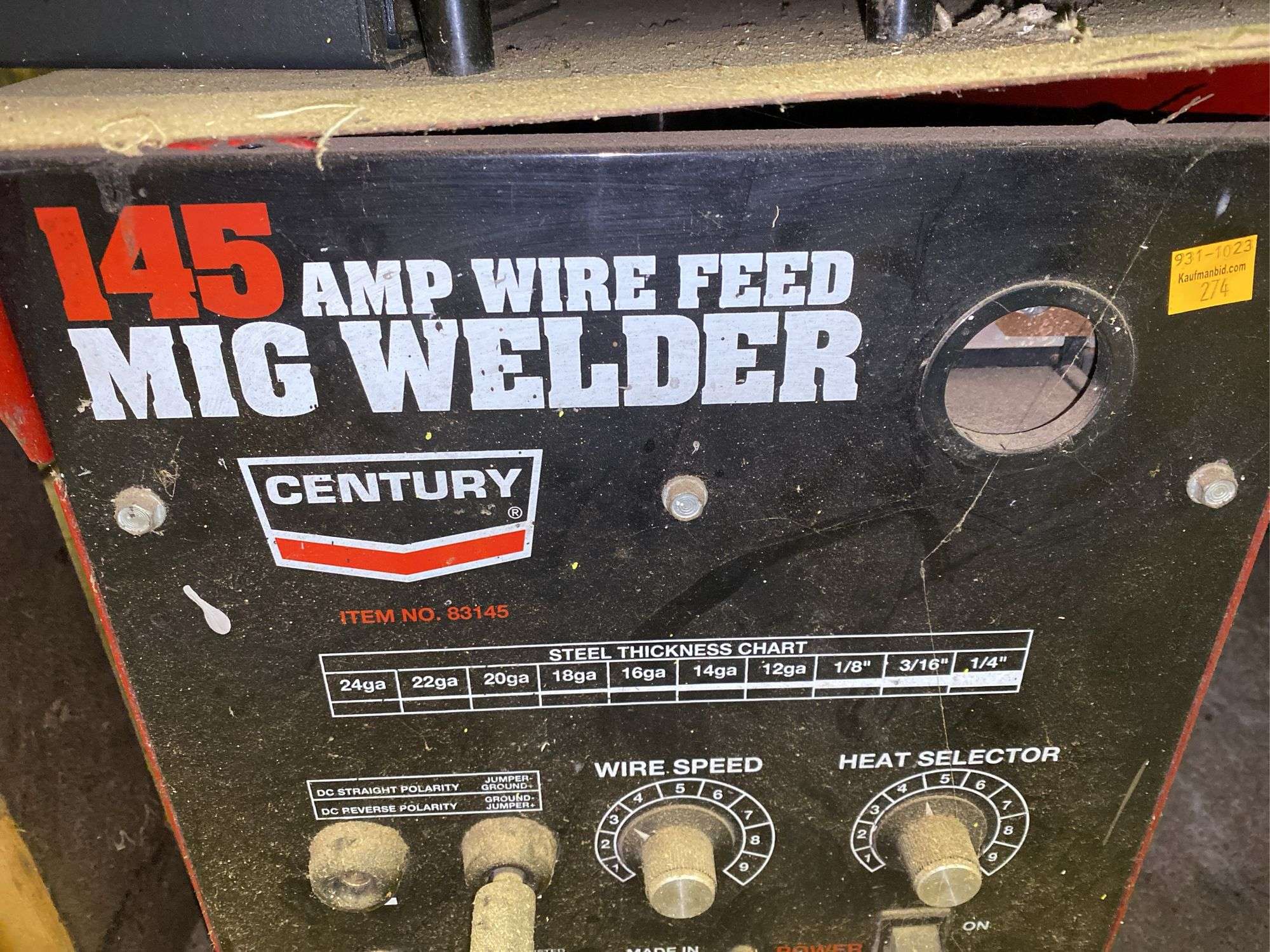 Century 145AMP Wire Feed Mig Welder - Kaufman Realty & Auctions