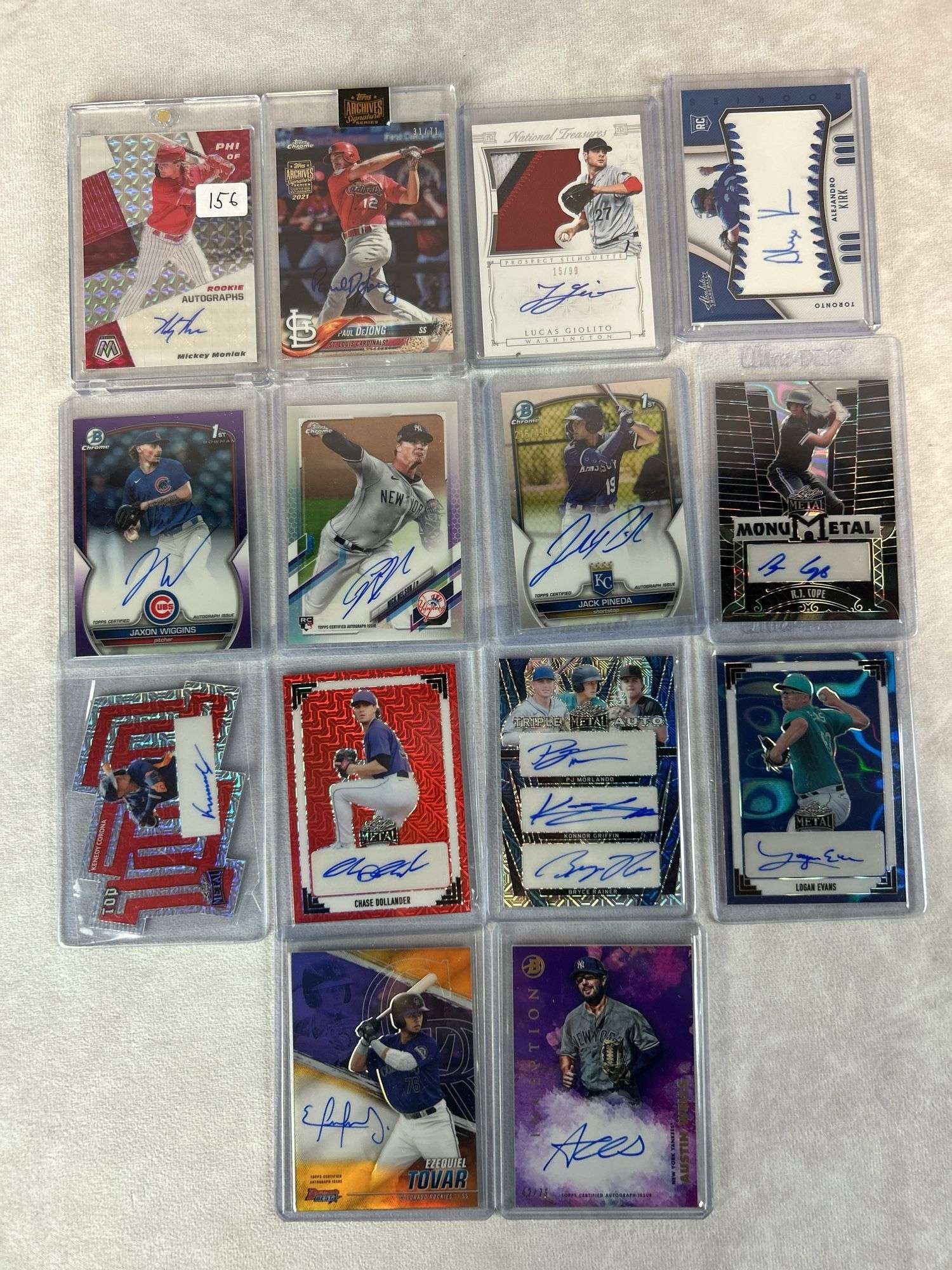 (14) Autographed Baseball Cards Including Rookies - Kaufman Realty ...