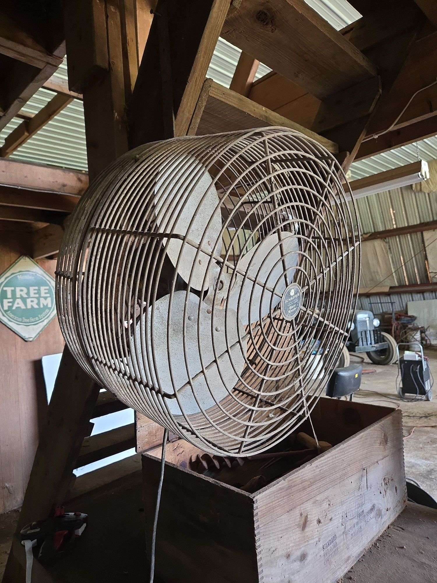 Schaefer Barn Kooler fan - Kaufman Realty & Auctions