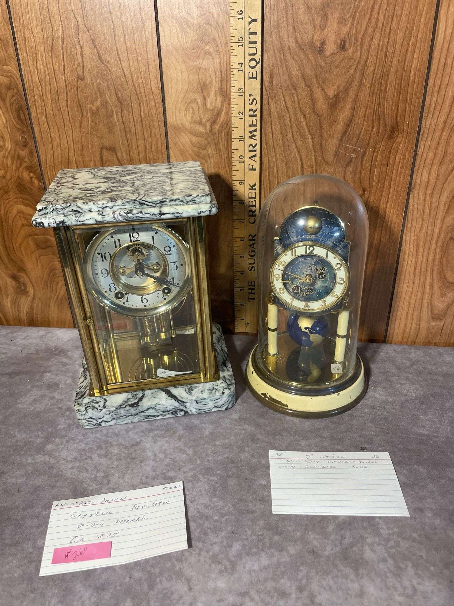 Trademark 8-day marble & Kaiser 400 Day anniversary clocks - Kaufman ...