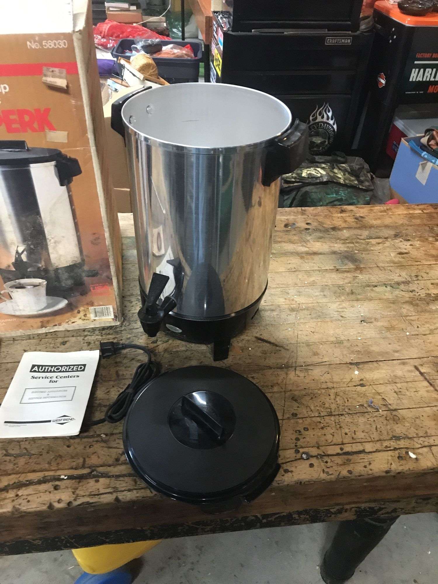 Vintage West Bend Party Perk Coffee Pot - Kaufman Realty & Auctions