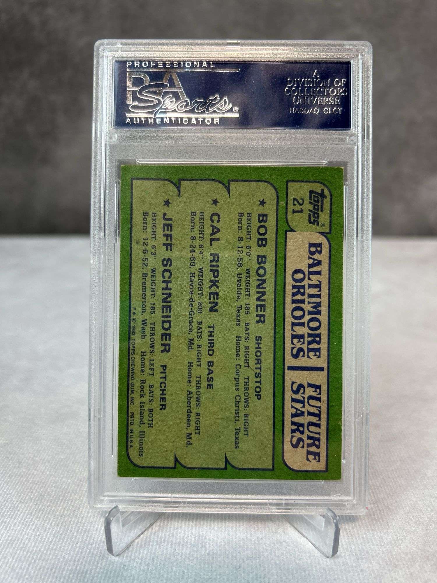 PSA DNA 1982 Topps Cal Ripken Jr Autographed Rookie Card Beautiful Auto ...