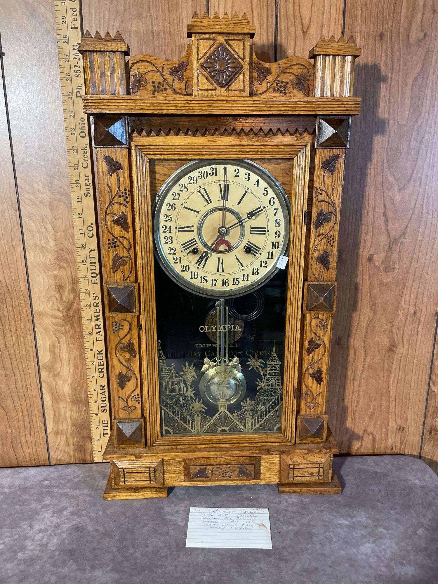 Gilbert 8-day walnut mantel clock - Kaufman Realty & Auctions