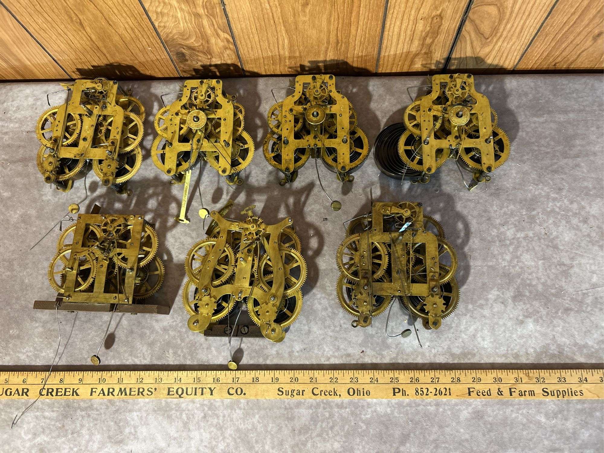 (7) Seth Thomas clock movements - as is - Kaufman Realty & Auctions