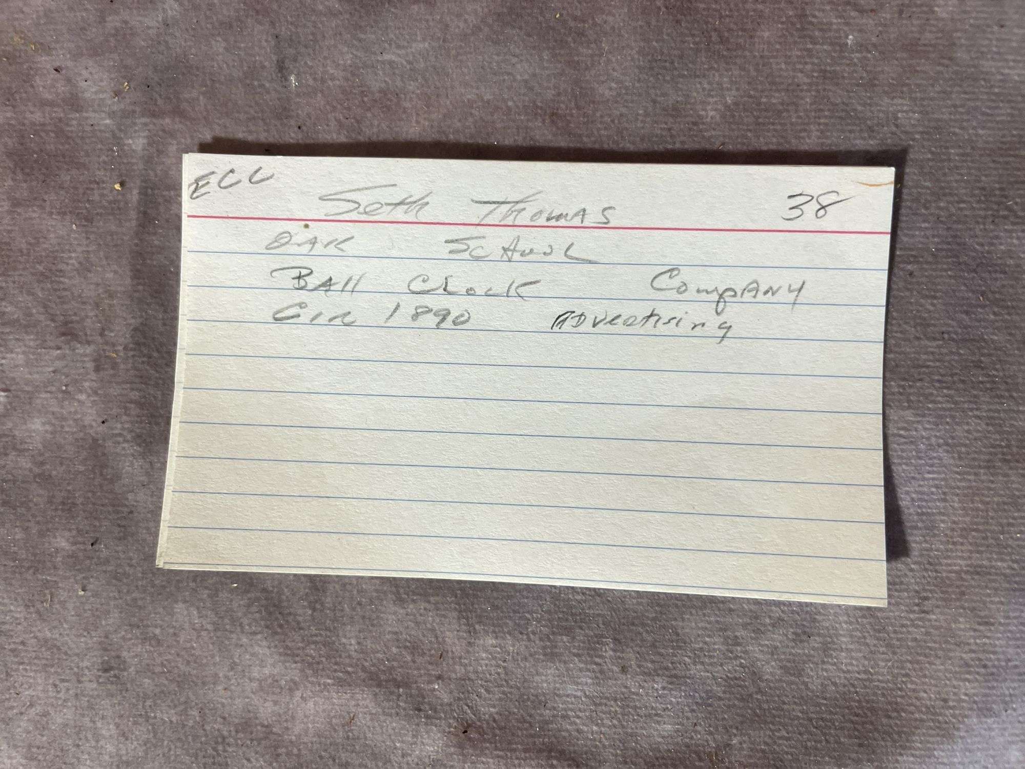 Seth Thomas Ball Watch Co. schoolhouse clock - Circ 1890 - Kaufman ...