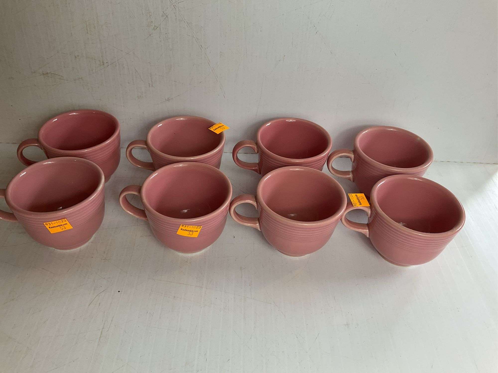 8 Fiesta Ware Coffee Mugs - Kaufman Realty & Auctions