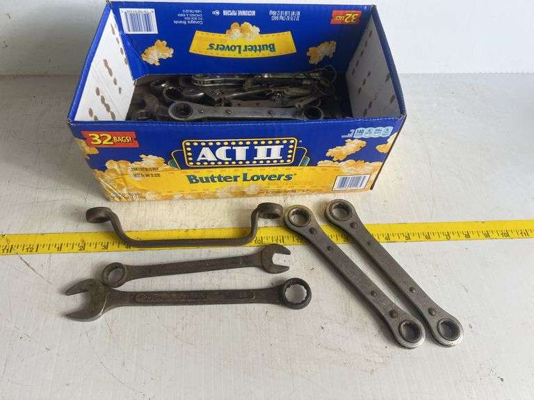 Box of Assorted Wrenches - Kaufman Realty & Auctions