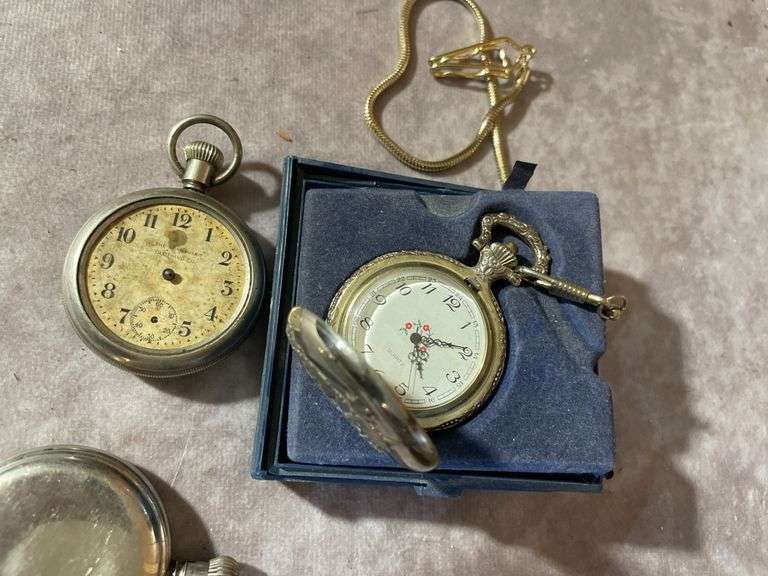 Assortment of pocket watches & parts including Inventic, The Senhauser ...