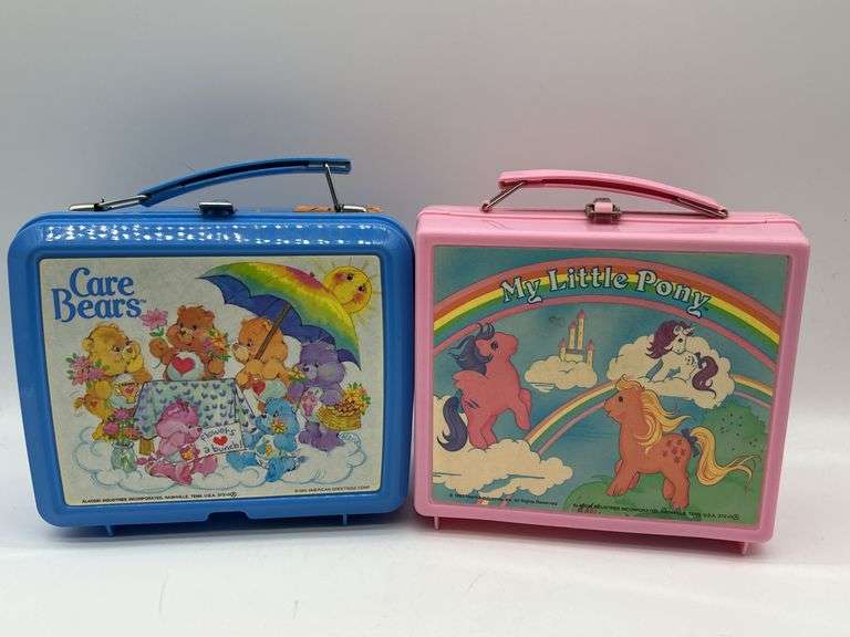 VINTAGE ALADDIN LUNCH BOXES WITH DRINK THERMOS' 1983 MY LITTLE PONY AND ...