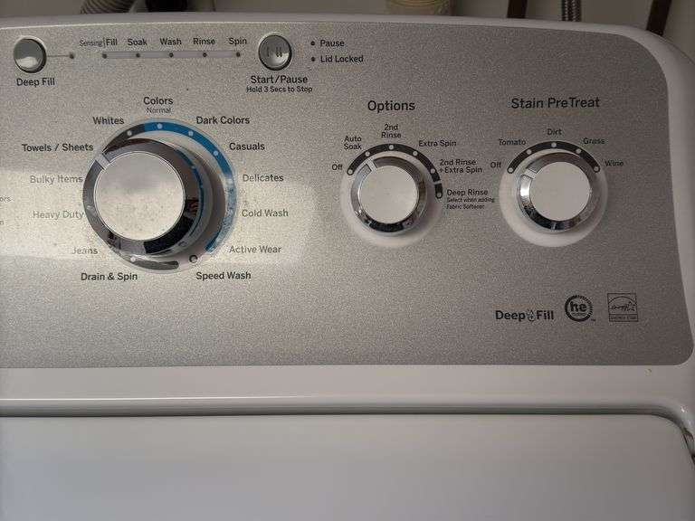 GE Deep Fill Electric Washer - Kaufman Realty & Auctions