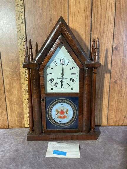Brewsters & Ingraham walnut mantel clock - Circ 1840 - Kaufman Realty ...