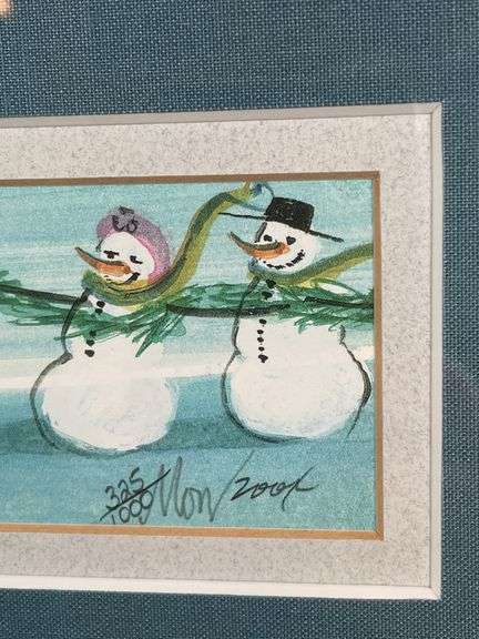 A GARLAND OF SNOWMEN SIGNED LITHOGRAPH. 325/1,000 - Kaufman Realty ...