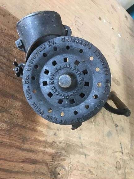 Antique red chief corn grinder - Kaufman Realty & Auctions