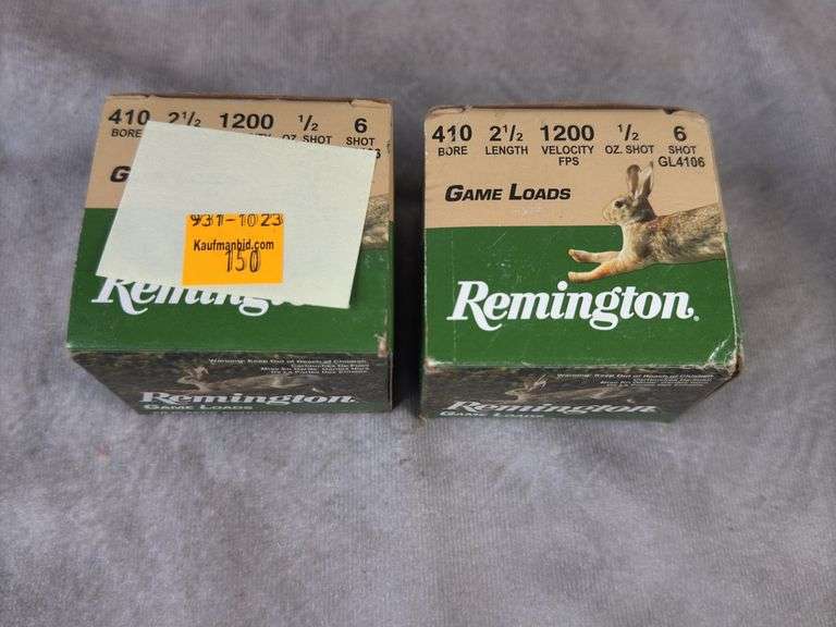 .410 Remington Game Loads 46 rounds - Kaufman Realty & Auctions