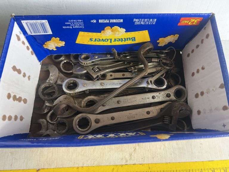 Box of Assorted Wrenches - Kaufman Realty & Auctions