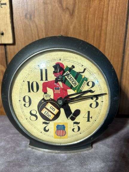 (3) antique alarm clocks - Union Pacific Railroad, Aunt Jemima & Lux ...
