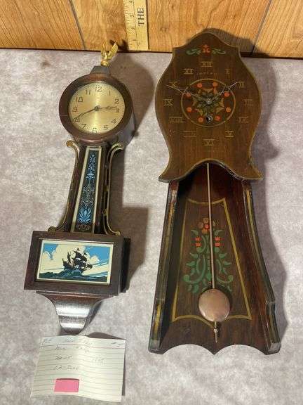 Gilbert 8-day & New Haven 12-day mini banjo clock - Kaufman Realty ...