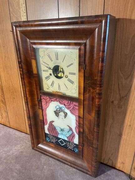 JC Brown 8-day shelf clock - Circ 1845 - Kaufman Realty & Auctions