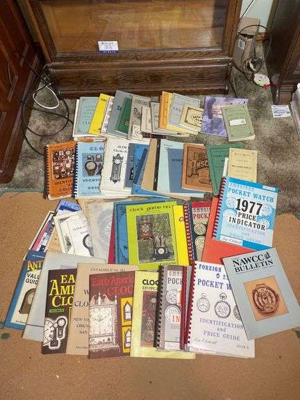 Large lot of clock booklets/manuals - pocket watches, early American ...
