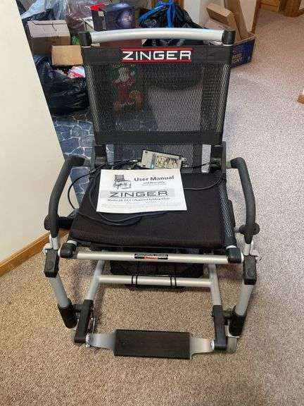 Zinger powered folding chair - Model ZR10.1 - Kaufman Realty & Auctions