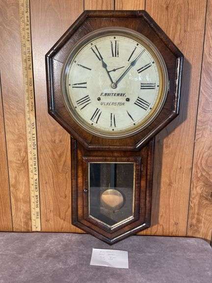 Welch F. Whiteway Ulverston 8-day wall clock - Circ 1880 - Kaufman ...