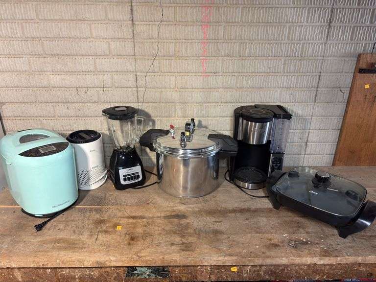 Miscellaneous. Cookware- Pressure cooker, coffee maker, Skillet, Air ...