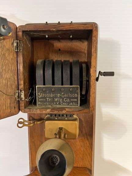 Antique Stromberg Carlson hand crank wall telephone- 33" - Kaufman ...