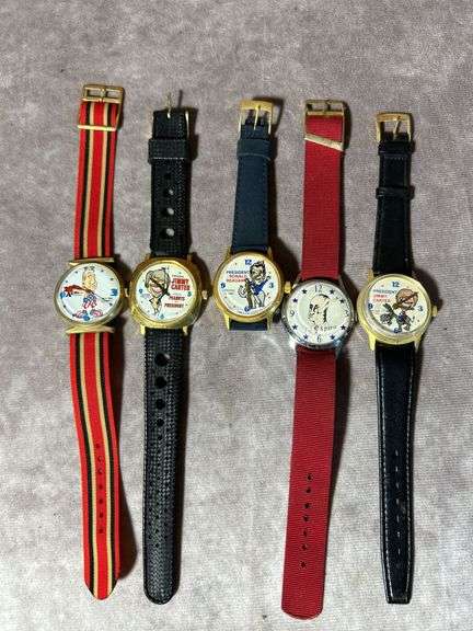 (5) wrist watches - (2) Presidential Jimmy Carters, Ronald Reagan ...