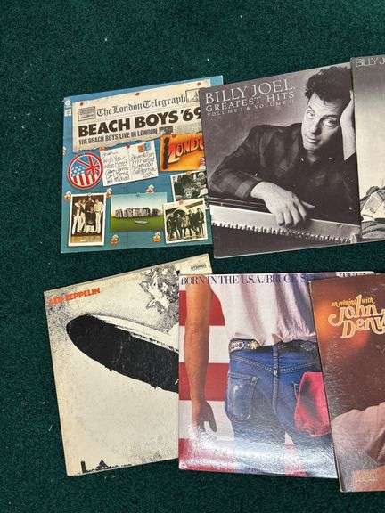 Lot of records including The Beatles, The Beach Boys, John Denver, Led ...