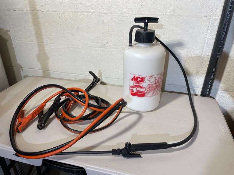 Ace sprayer and jumper cables - Kaufman Realty & Auctions