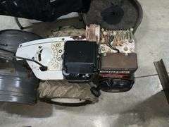 White Rototiller, five horse engine, not running - Kaufman Realty ...