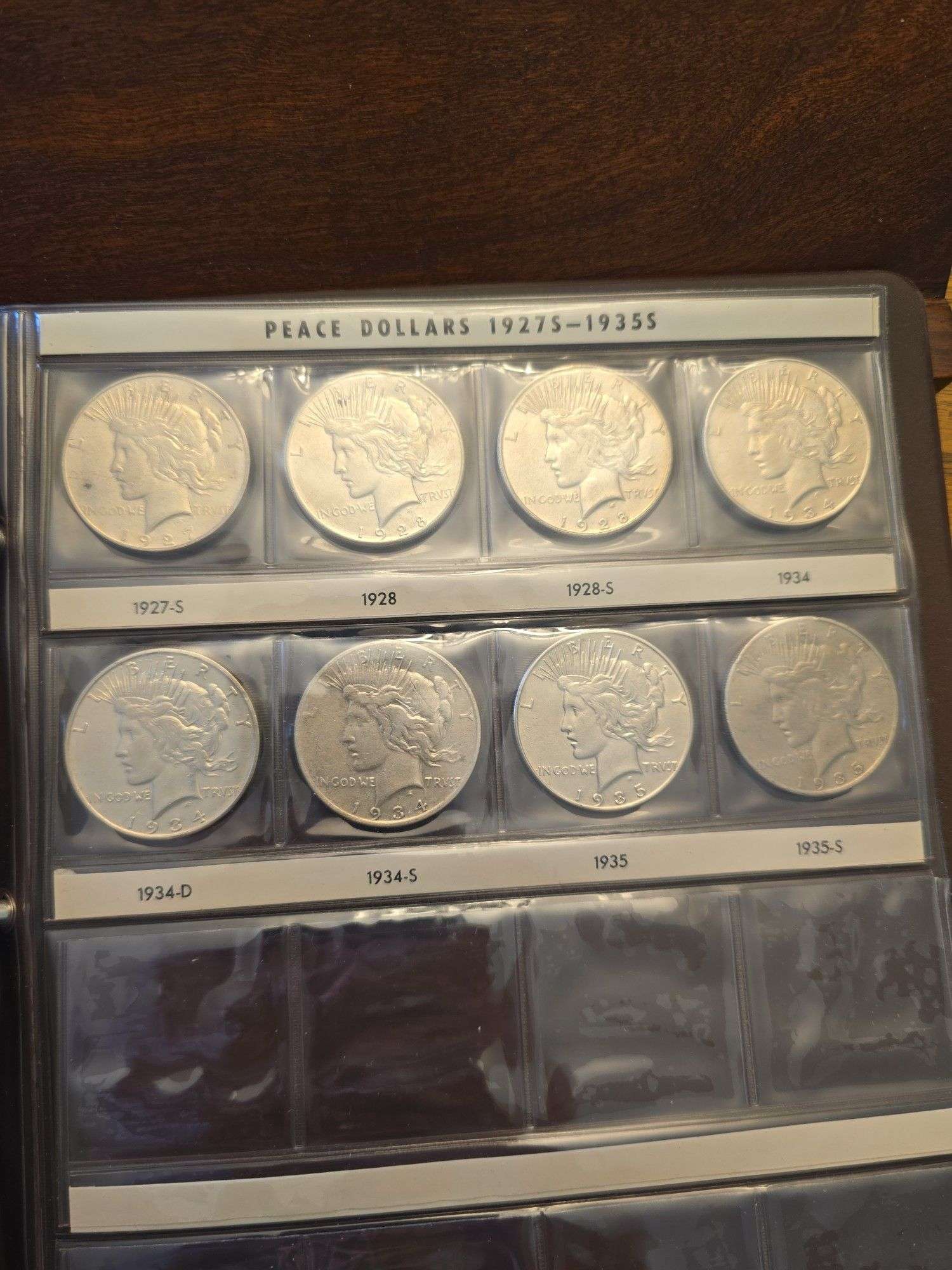 COMPLETE SET OF PEACE DOLLARS F-UNC - Kaufman Realty & Auctions