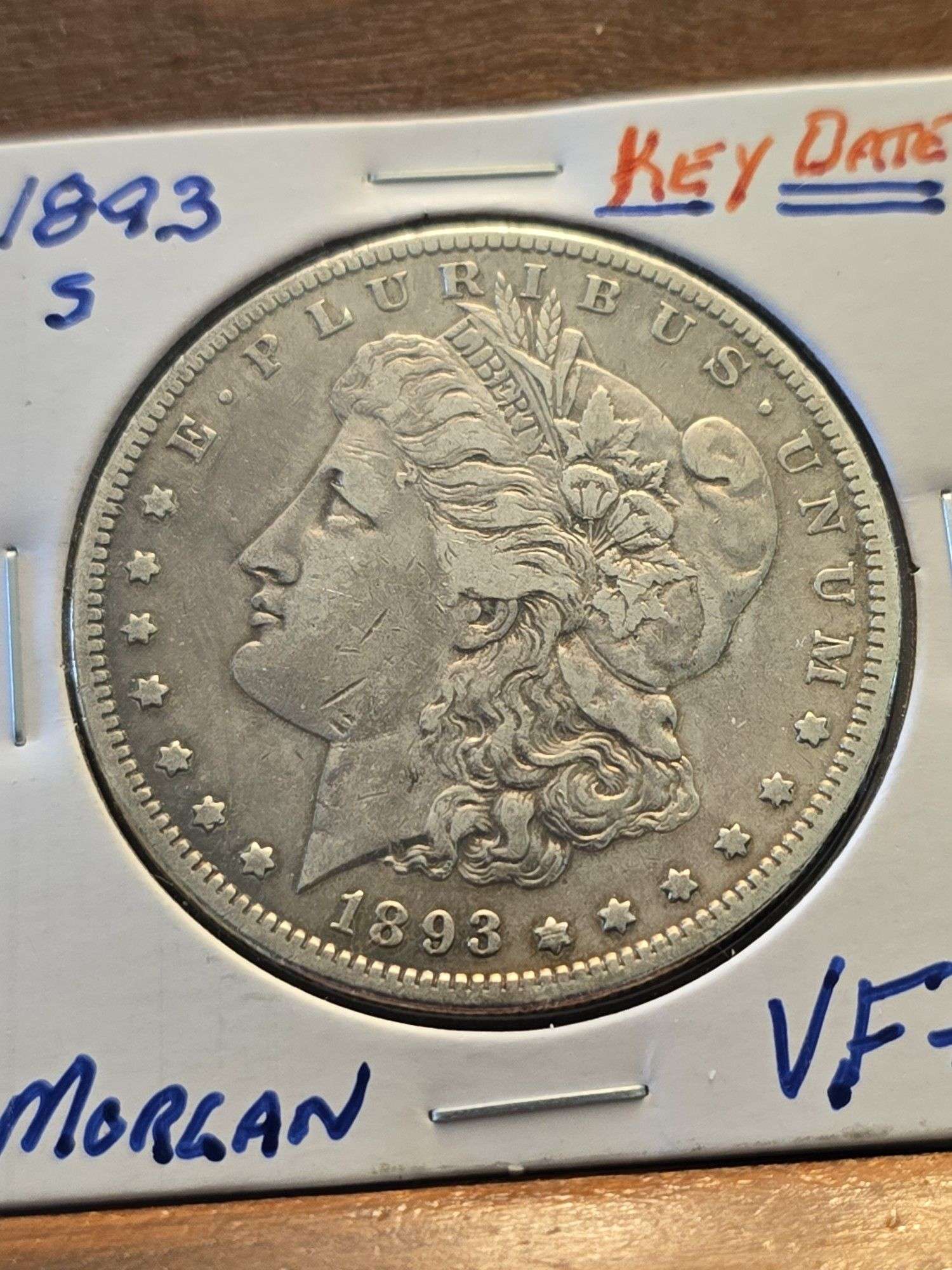1893S MORGAN DOLLAR KEY DATE VF+ - Kaufman Realty & Auctions