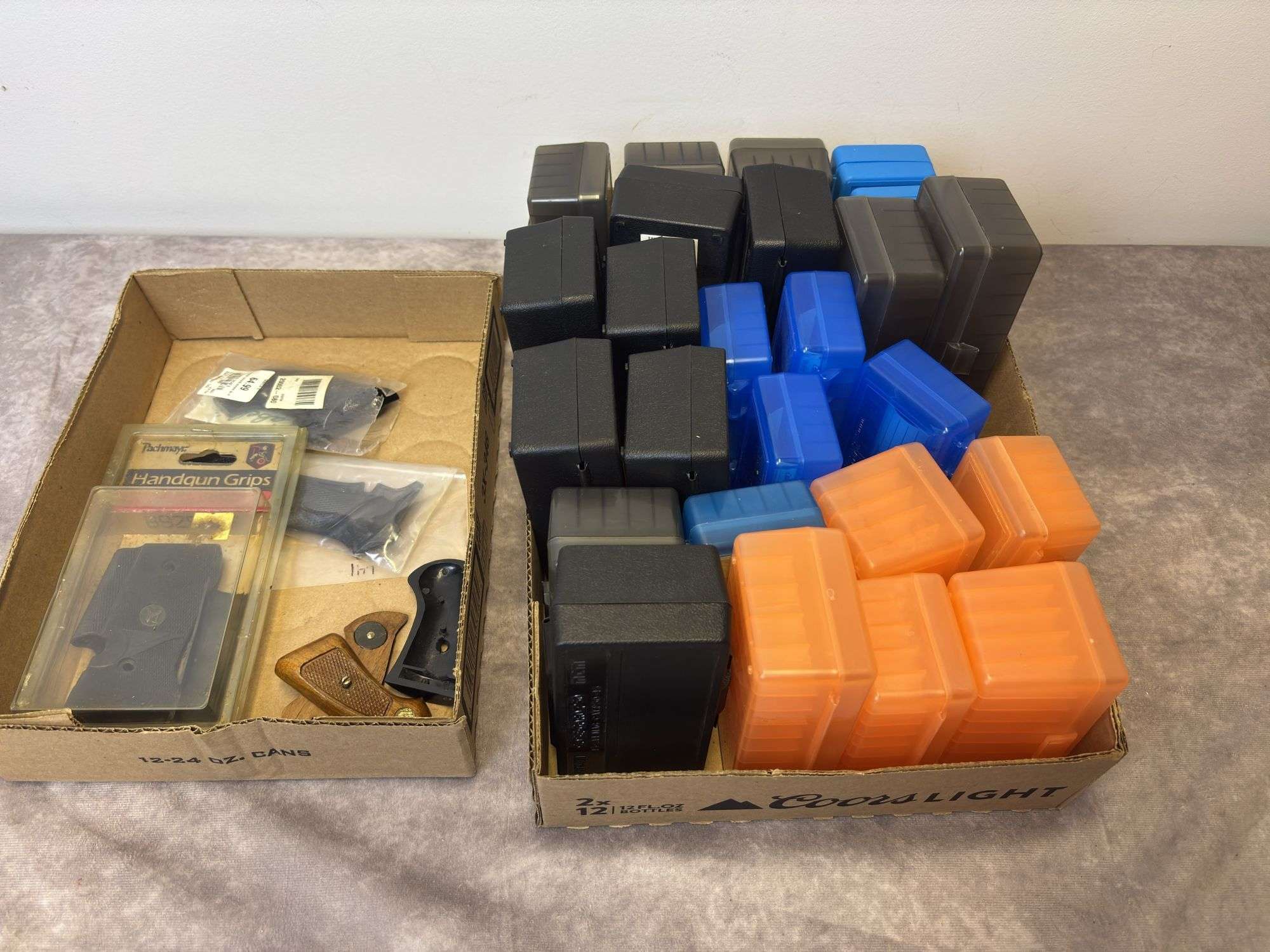 Hand Gun Grips & Ammo Boxes - Kaufman Realty & Auctions